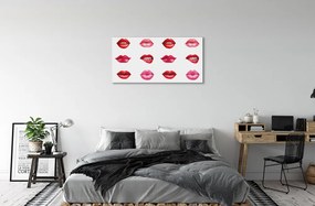 Obrazy na plátně Červené a růžové rty 125x50 cm
