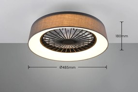 Šedé LED stropní svítidlo Farsund – Reality