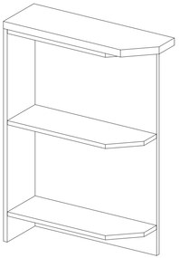 Spodní kuchyňská skříňka Livia 20 cm levá tmavě hnědá/dub sonoma