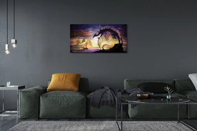 Obrazy na plátně Dračí lodě mraky sea 120x60 cm