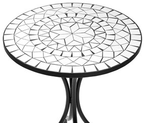Butlers PALAZZO Stůl s mozaikou - bílá/černá