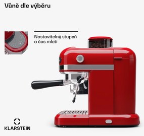 Klarstein Bella Café, espresso kávovar, včetně mlýnku, 1550 W, 20 bar, 1,4 litru