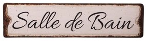 Kovová cedule 40x10 cm Salle De Bain – Antic Line