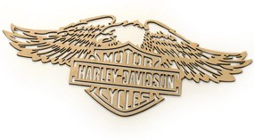 Živá Zeď Dřevěná nástěnná dekorace Harley Davidson orel