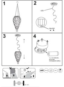 Globo 36131A - LED Solární svítidlo SOLAR LED/0,9W/3,2V IP44 žlutá
