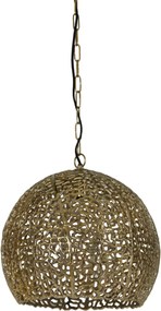 Zlaté děrované kovové stropní světlo Sinula - Ø 39*38 cm / E27