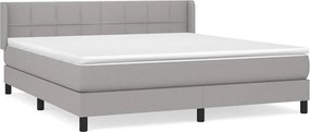Box spring postel s matrací světle šedá 160 x 200 cm textil 3129721