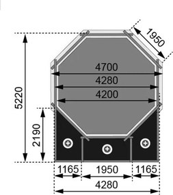 Bazén KARIBU model 2D (45637) 4,7 x 5,5 m LG3454