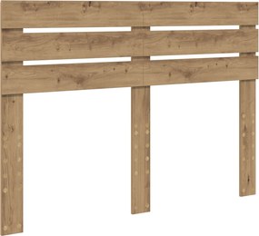 Rám postele Umělecký dub 140 x 190 cm Masivní borové dřevo 3411422