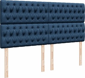 Box spring postel s matrací modrá 200x200 cm textil 3292908