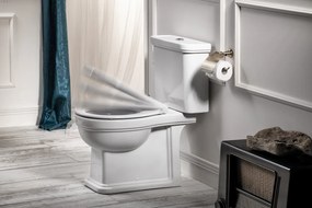 GSI CLASSIC retro WC sedátko, Soft Close, bílá/chrom MSC87CN11
