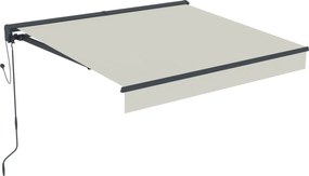 Elektrická markýza s LED osvětlením BestBerg BBSU-EL250BG / 250 x 200 cm / béžová