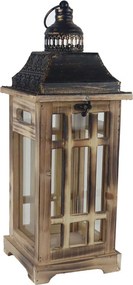 MALÁ Dřevěná lucerna D6489/A - 43 cm
