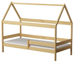 BabyBeds Dětská postel z masivu domeček borovice Velikost postele: 160x80 cm, Úložný prostor: Přistýlka Borovice