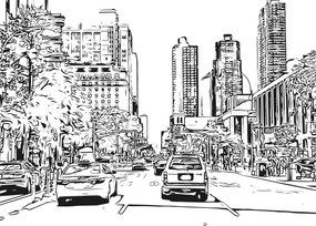 Malvis Tapeta skica New York City Vel. (šířka x výška): 144 x 105 cm