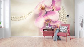 Malvis ® Tapeta Orchidej a perly Vel. (šířka x výška): 432 x 290 cm