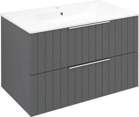 Sapho Cirasa - Umyvadlová skříňka Strip 80x52x46 cm, 2x zásuvka, carina CR801-4141S
