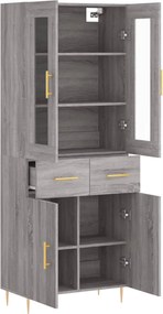 Skříň highboard šedá sonoma 69,5 x 34 x 180 cm kompozitní dřevo 3198527