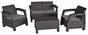 Šedý zahradní lounge set pro 4 Bahamas – Keter