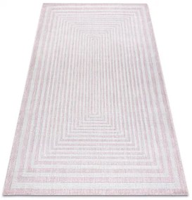 Dywany Luszczow Kusový koberec SISAL SION bludiště 22376 růžový / ecru Rozměr koberce: 120 x 170 cm