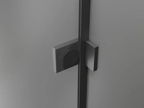 Mexen Lunar, výklopný sprchový kout pravý 70 x 70 cm, 8mm čiré sklo, profil grafit broušený, 834-070-070-66-00-P