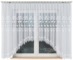 Dekorační oblouková krátká záclona na žabky ELZBIETA 160 bílá 410x160 cm MyBestHome