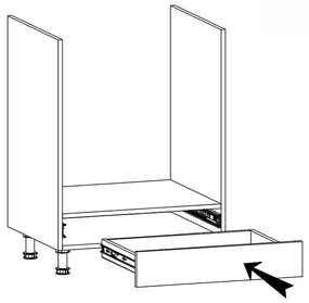 Aspen | dolní skříňka pro vestavnou troubu D60ZK | bílá lesk