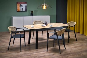Rozkládací jídelní stůl Barril 130/170 cm dub artisan/černý