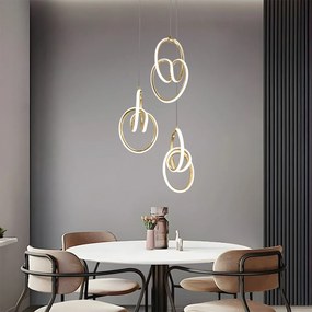 Toolight Závěsné LED svítidlo Butterfly G082-3CPR zlaté