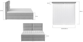 Boxspring ANETE 180/200 (Soft 33)