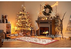 Červený běhoun s vánočním motivem s příměsí bavlny 80x200 cm Toy's Delight Red Christmas – Villeroy&amp;Boch