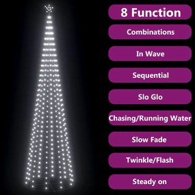 Vánoční stromek kužel 752 studených bílých LED diod 160x500 cm