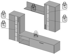 Obývací stěna Crunch