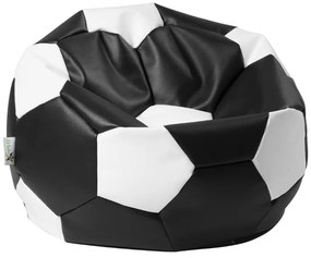 ANTARES Euroball - Sedací pytel 90x90x55cm - koženka černá/bílá