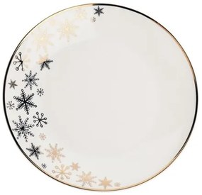 EH Porcelánový dezertní talíř Snowflakes, 19 cm