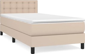 Box spring postel s matrací cappuccino 100x200 cm umělá kůže 3141112