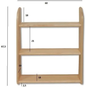 Drewmax PK111 dřevěná police masiv borovice