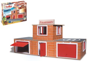 Stavebnice Teifoc Hasičská stanice 220ks v krabici 35x29x8cm