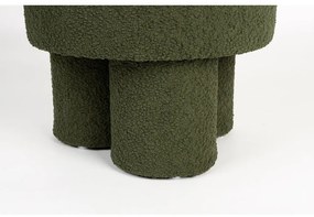 Zelený taburet z textilie bouclé Marcos – White Label