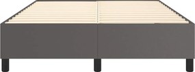 Rám postele s boxspringem šedá 140 x 200 cm umělá kůže 3121051