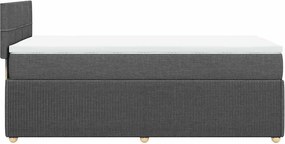 Box spring postel s matrací tmavě šedá 90x190 cm textil 3289612