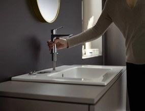 Hansgrohe Logis, umyvadlová baterie Fine 110, s výpustí Push-Open, EcoSmart, chromová, 71252000