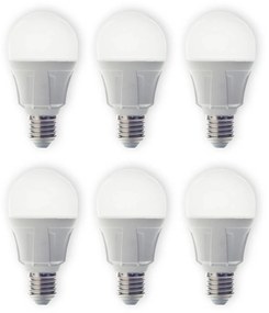 Lindby LED žárovka, sada 6 kusů, E27, 8,5 W, matná, 3 000 K