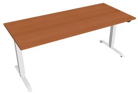 Elektr. nastavitelný stůl 180x80 - HOBIS MOTION  MS 2 1800 Dekor stolové desky: třešeň, Barva kovové podnože: bílá