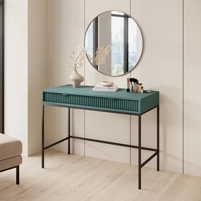 Toaletka NOVA zc T104 | se zásuvkami | 104 cm | zelená/černá