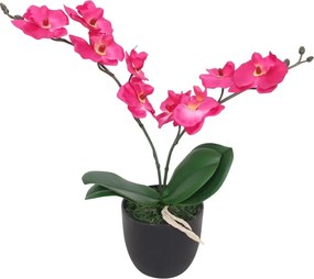 vidaXL Umělá rostlina orchidej s květináčem 30 cm [244422] Barva: Růžová