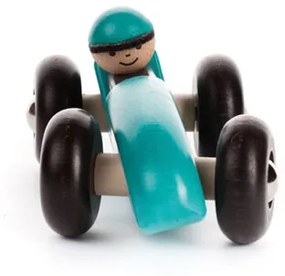Bajo Dřevěná LR závodní auto modré