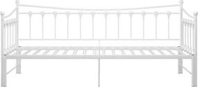 Rám vysouvací postele/pohovky bílý kovový 90 x 200 cm 324759
