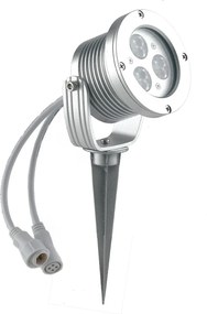 FAN LED-IRIDE-9P Venkovní reflektor IRIDE DC12/24V stříbrná, hliník, 9x1 W, RGB, stmívatelné, IP65, 13,8 x 9,9 x 9,9 cm - FANEUROPE