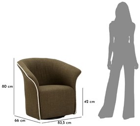 Designové otočné křeslo Felony zelené